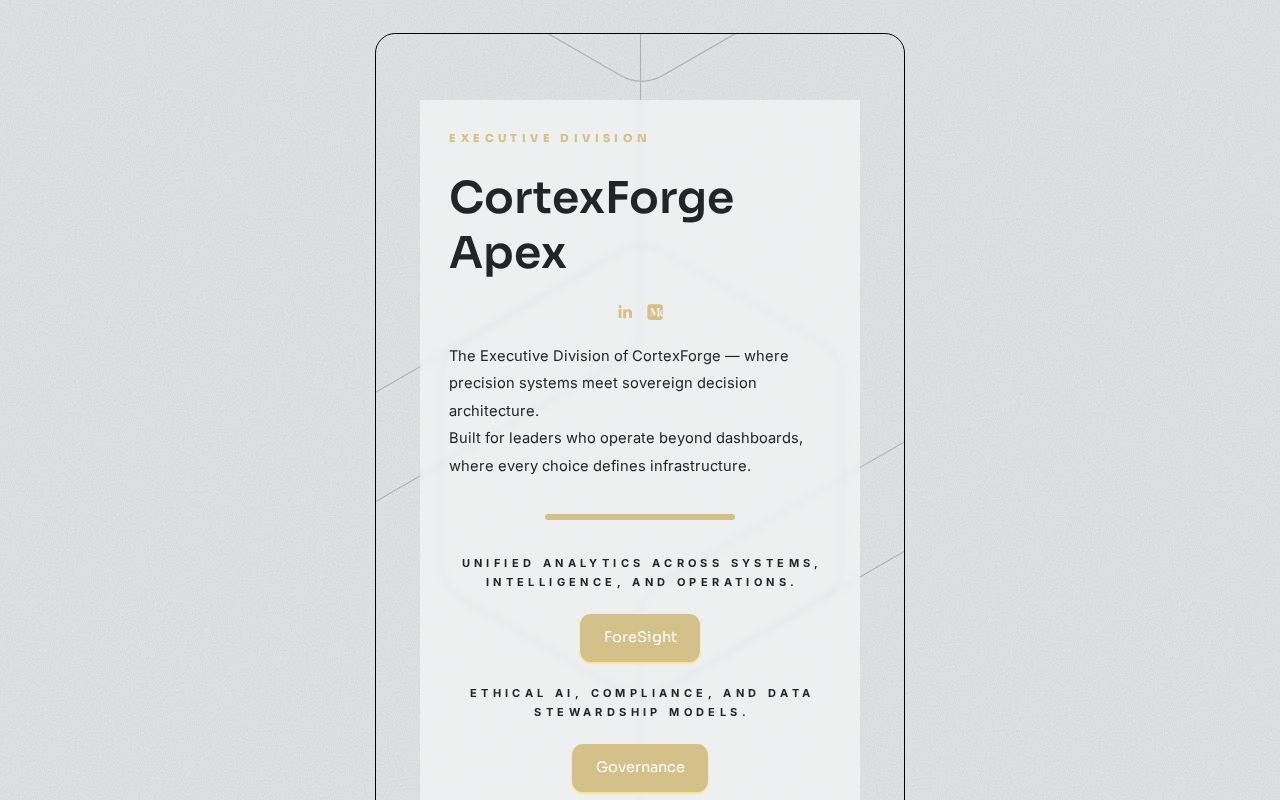 CortexForge Apex | Executive Division